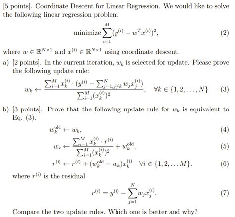 5 Points Coordinate Descent For Linear Regression