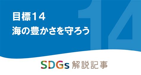 Sdgs目標14 海の豊かさを守ろう を解説｜世界と日本の課題とは