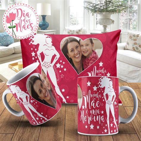 Presente Mãe Personalizado C Foto Minha Mãe é Heroína Elo7