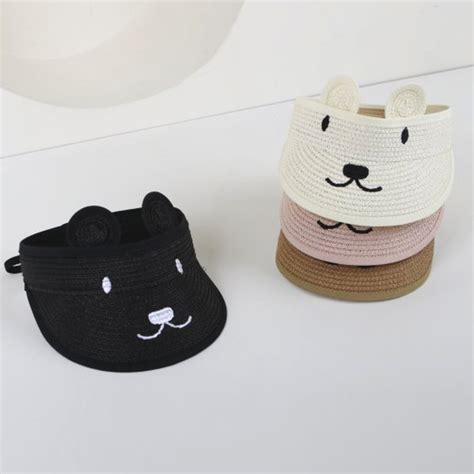 애플파이 아기 돌돌이모자 유아 남아 여아 돌 여름 곰돌이 썬캡 썬햇 밀짚모자 위시버킷