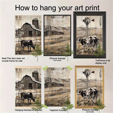 რუსტიკული ფერმა სახლის ტილო კედლის ხელოვნების ნაკრები 3 ცალი Temu Georgia