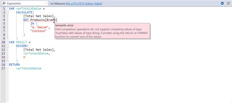 Incorrect Dax Syntax Error Warning · Issue 5 · Tabulareditortabulareditor3 · Github