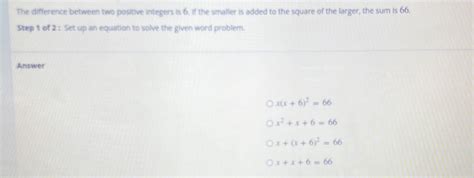 solved the difference between two positive integers is 6 if the