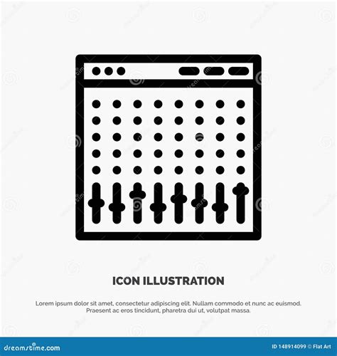 Console Control Controller Hardware Mixer Line Icon Vector Stock Vector Illustration Of