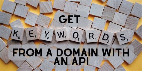 Get Keywords From A Domain With A Categorization Api