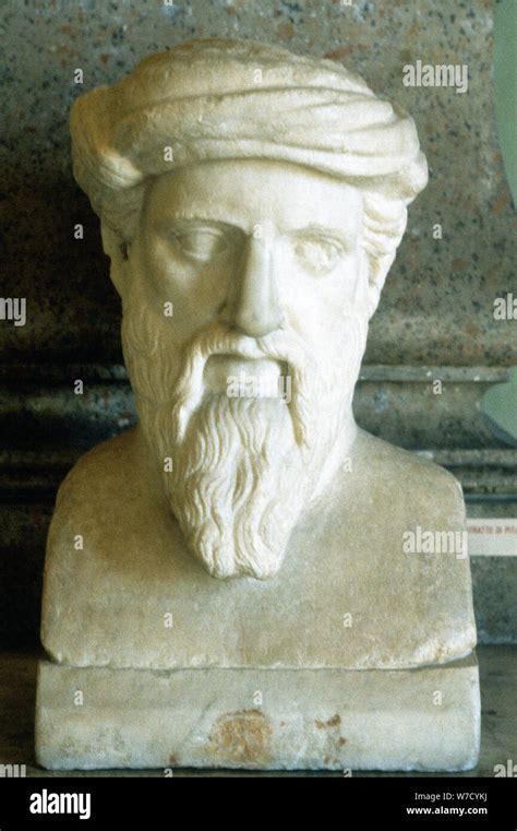 Pythagoras Ancient Greek Mathematician And Philosopher 6th Century Bc Artist Unknown Stock