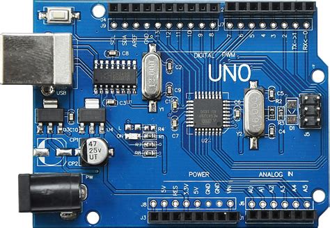 Микрокомпьютер Arduino Uno R3 синий купить по низким ценам в интернет магазине Ozon