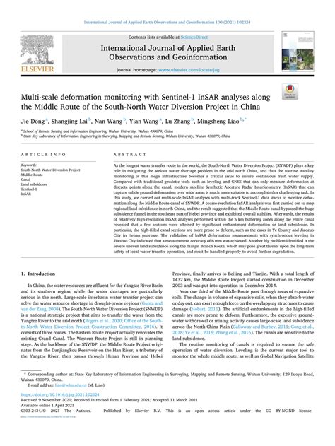Pdf Multi Scale Deformation Monitoring With Sentinel 1 Insar Analyses