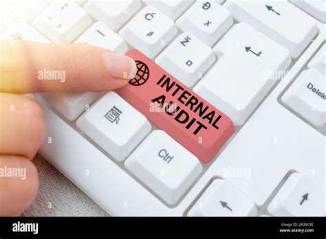 Sign Displaying Internal Audit Business Concept Evaluates The Objective Assurance To Improve A
