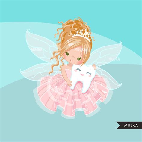Tooth Fairy Clipart Cute Fairy Character Graphics Angel Wings Party