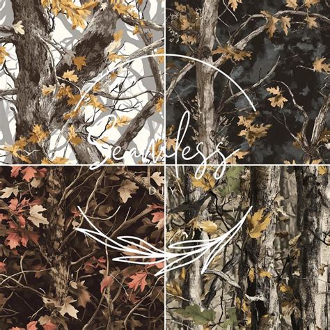 16 Real Tree Camo Patterns Digital Papers Seamless Patterns