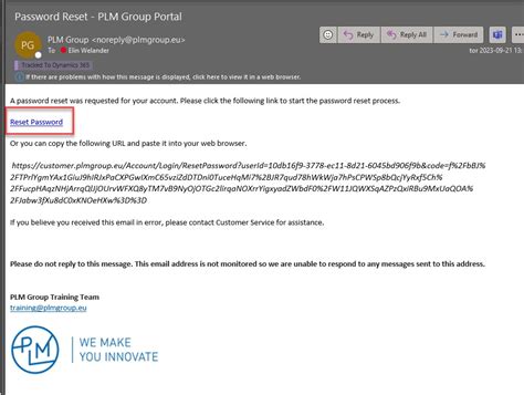 Forgot Passwordreset Password Training Customer Portal Plm Group