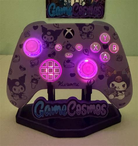 Sanrio Kuromi Soft Violet Rgb Led Custom Controller For Xbox Or Pc Gamecosmos