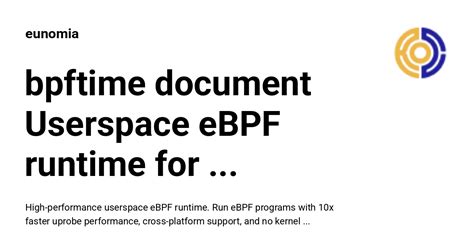 Bpftime Document Userspace Ebpf Runtime For Observability Network Gpu And General Extensions
