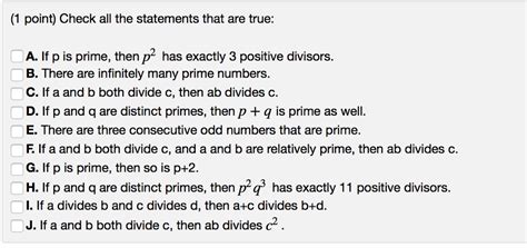 Solved Check All The Statements That Are True If P Is