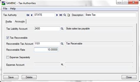 Tax Recovery Set Up In Sage 300 Erp Sage 300 Erp Tips Tricks And Components