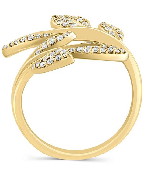Effy Collection Effy® Diamond Vine Motif Bypass Ring 5 8 Ct T W In 14k Gold Macys