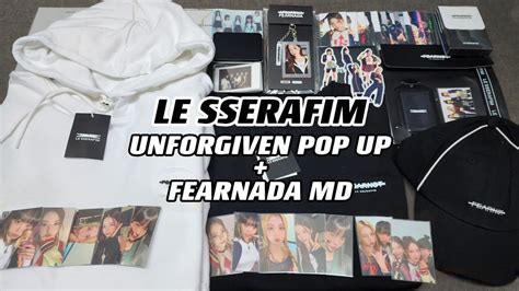 Unboxing LE SSERAFIM FEARNADA Fan Meeting Unforgiven Pop Up Store