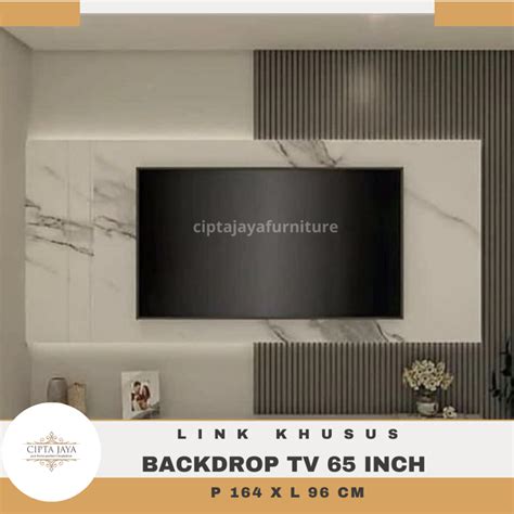 Jual Cipta Jaya Backdrop Tv Digital 65 Inc Murah Gantung Minimalis Mewah Modern Tempel Dinding