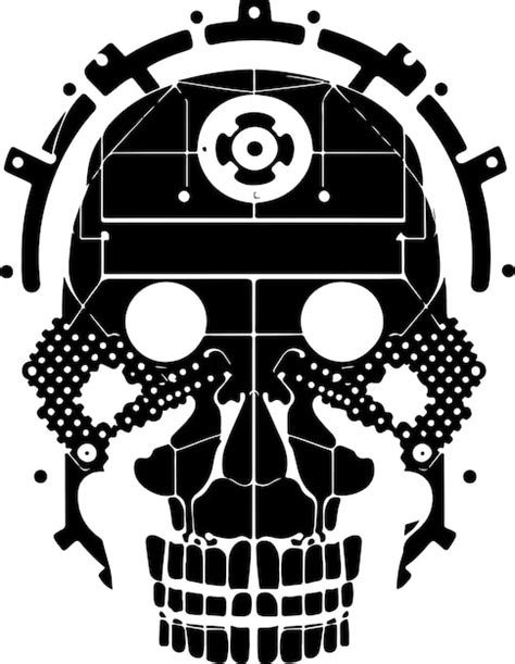 Premium Vector Circuit Board Cyber Skull Symbol Vector Techno Skull Print
