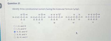 Solved Identify three constitutional isomers having the | Chegg.com