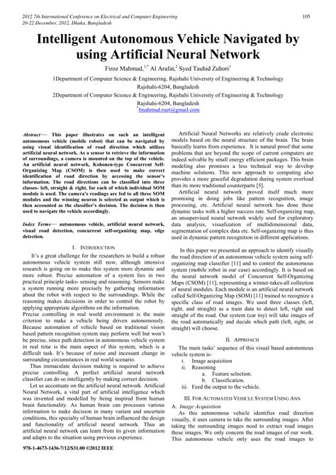 Pdf Intelligent Autonomous Vehicle Navigated By Using Artificial