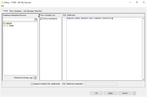 Db Sql Executor Node Result Knime Analytics Platform Knime Community Forum