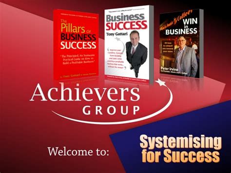 Systemising For Success Ppt
