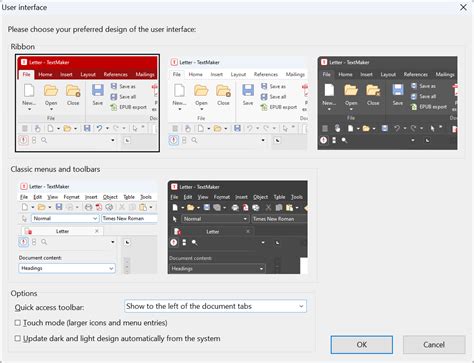 Switching Ribbon And Classic Menu Toolbar Interface In Softmaker Office 2024 Alternative2office