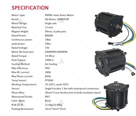 Qsmotor 180 8000w 72v 90h Encoder Mid Drive Motor Conversion Kit With