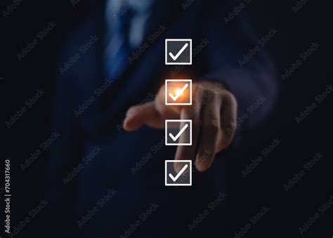 Foto De Businessman Checklist Concept As Clipboard Document Checklist