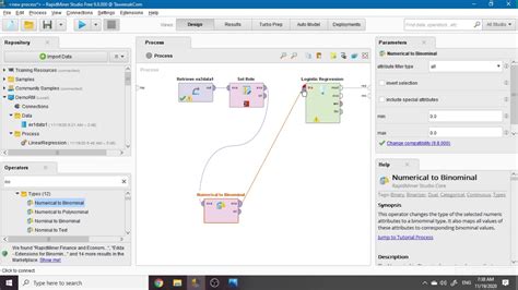 Demo Rapidminer Logistic Regression 1 Youtube