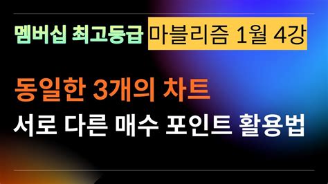 쉽게 찾는 매수포인트 다양하게 활용 가능합니다 Youtube