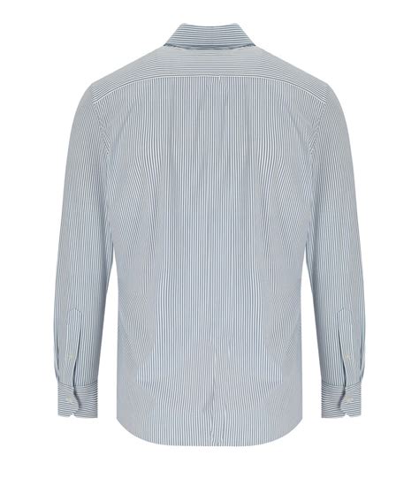 Archivium White And Blue Oxford Effect Shirt Ferrarisboutique