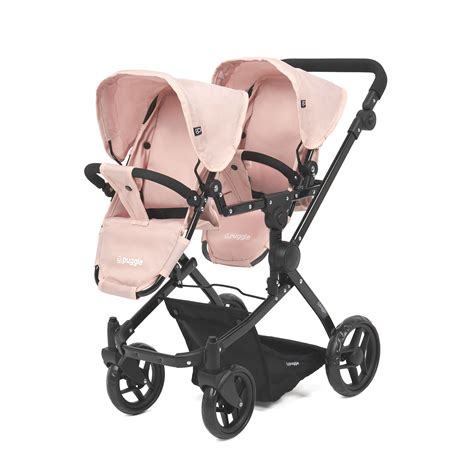 Puggle Mini Memphis Grace Duo Twin Dolls Stroller Pushchair Blush Pink 3 6 Years The