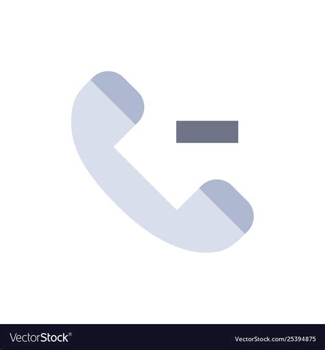 Call Contact Delete Flat Color Icon Banner Vector Image