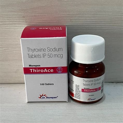 Thyroace 50 Mg Thyroxine 50mcg Packaging Size 100 Tablets At ₹ 180