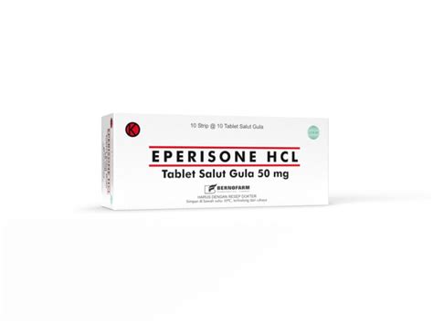 Eperisone 50mg Sugar Coated Tablet Bernofarm