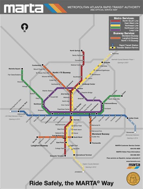 Atlanta Marta Route Map 2013 After 20 Years Marta Planning Second
