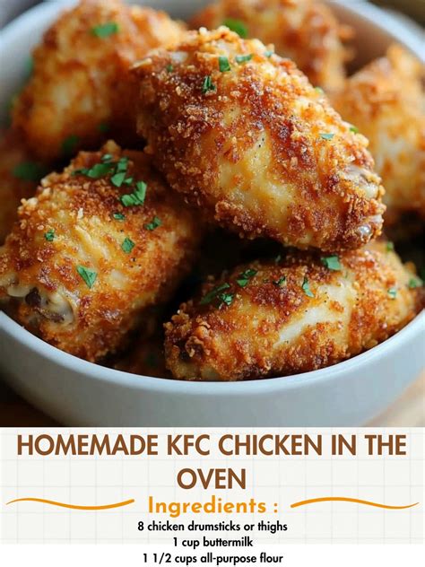 Recipe Homemade Kfc Chicken In The Oven Ingredients 8 Chicken