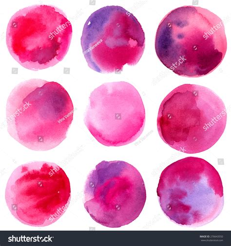 Set Watercolor Blobs Isolated On White Stock Vector Royalty Free 276643550 Shutterstock