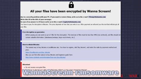 Remove WannaScream Ransomware Virus Removal Instructions Decryption Methods Included