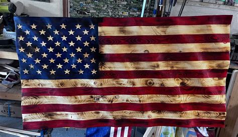 Custom Wooden Wavy Flag Etsy