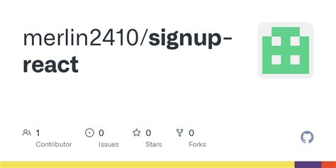 GitHub Merlin2410 Signup React