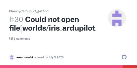 Could Not Open File[worlds Iris Ardupilot Multi World] · Issue 30 · Khancyr Ardupilot Gazebo