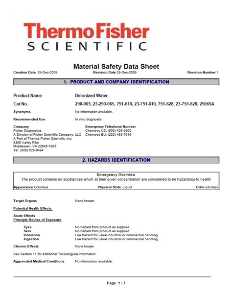 Msds Sheets Msds Examples Sds Sheets Msds Authoring Services Inc