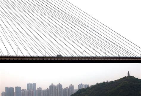 Massive Suspension Bridge Designed Accommodate Large Editorial Stock