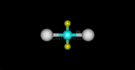 Dichlorodifluoromethane Molecular Structure Isolated On White Stock Illustration Illustration