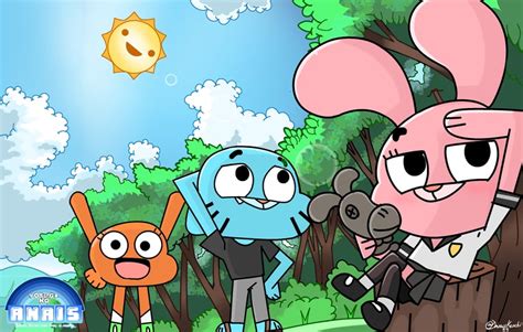 Gumball Watterson Darwin Watterson And Anais Watterson Yosuga No Sora And 1 More Drawn By