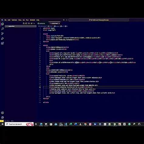 Using Html And Css Make Order And Unorder List Math Formula And Chemistry Formula Coding